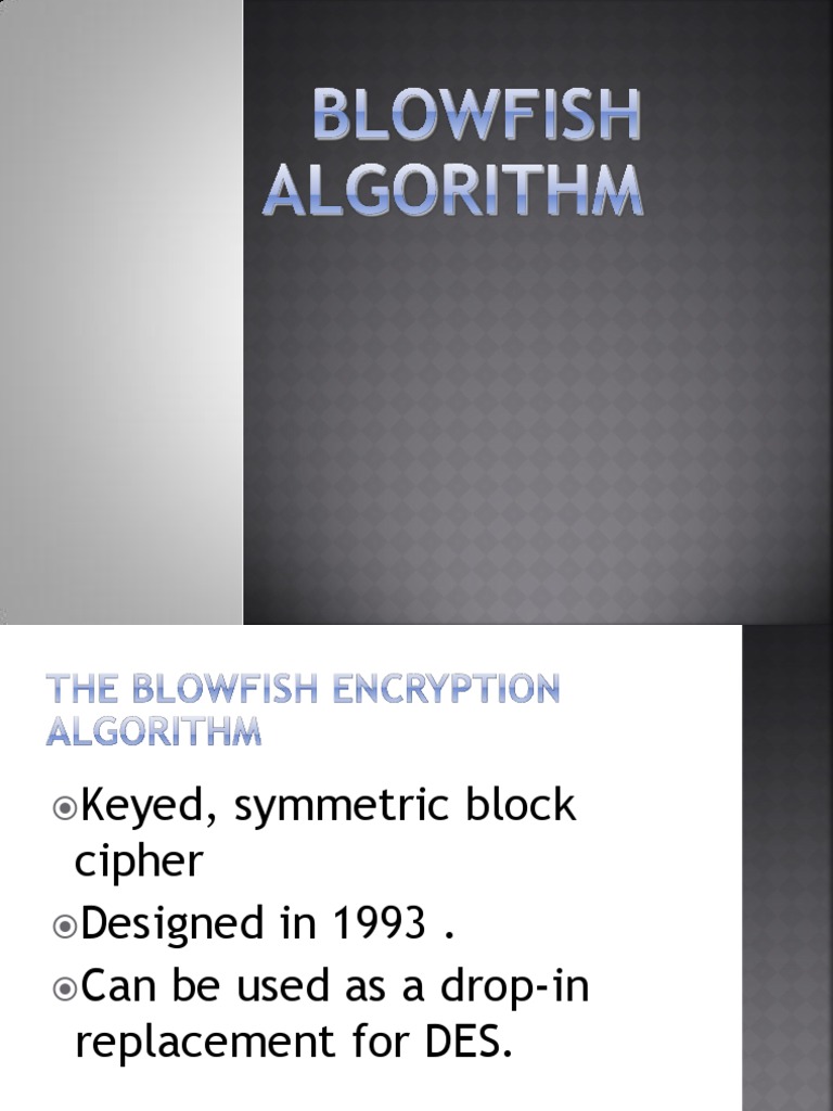 Overview of Blowfish Encryption Algorithm | PDF