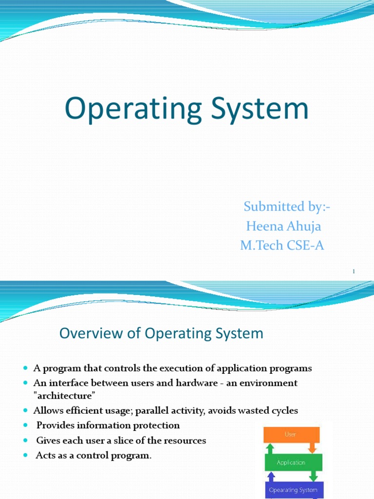 Operating System: Submitted By:-Heena Ahuja M.Tech CSE-A | PDF ...
