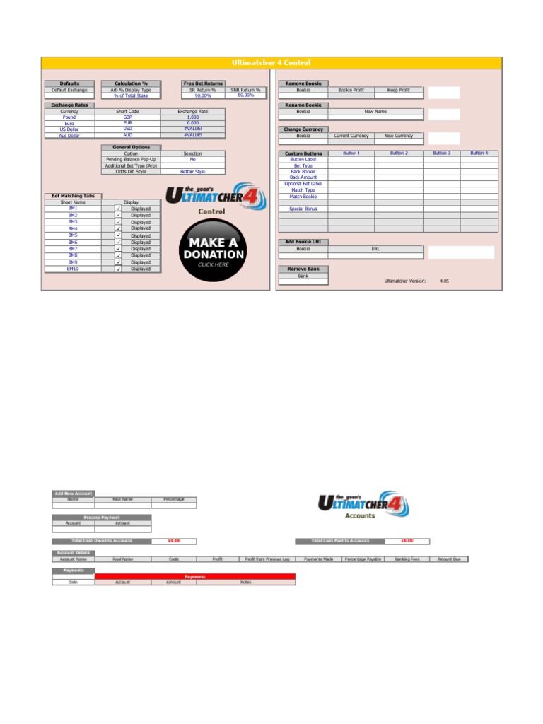 Ultimatcher4.05 For 2003 | PDF | Odds | Exchange Rate