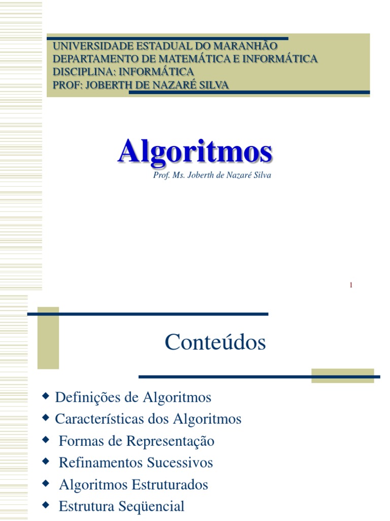 Algoritmos | Download grátis PDF | Algoritmos | Ensino de Matemática