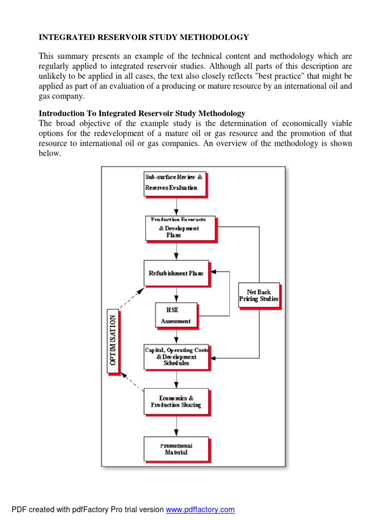 Integrated Reservoir Studymethodology - Weatherford 15 Pages | PDF ...
