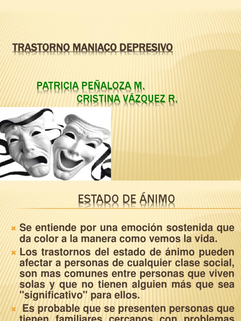 Trastorno Maníaco Depresivo: Guía Completa | PDF | Trastornos del ...