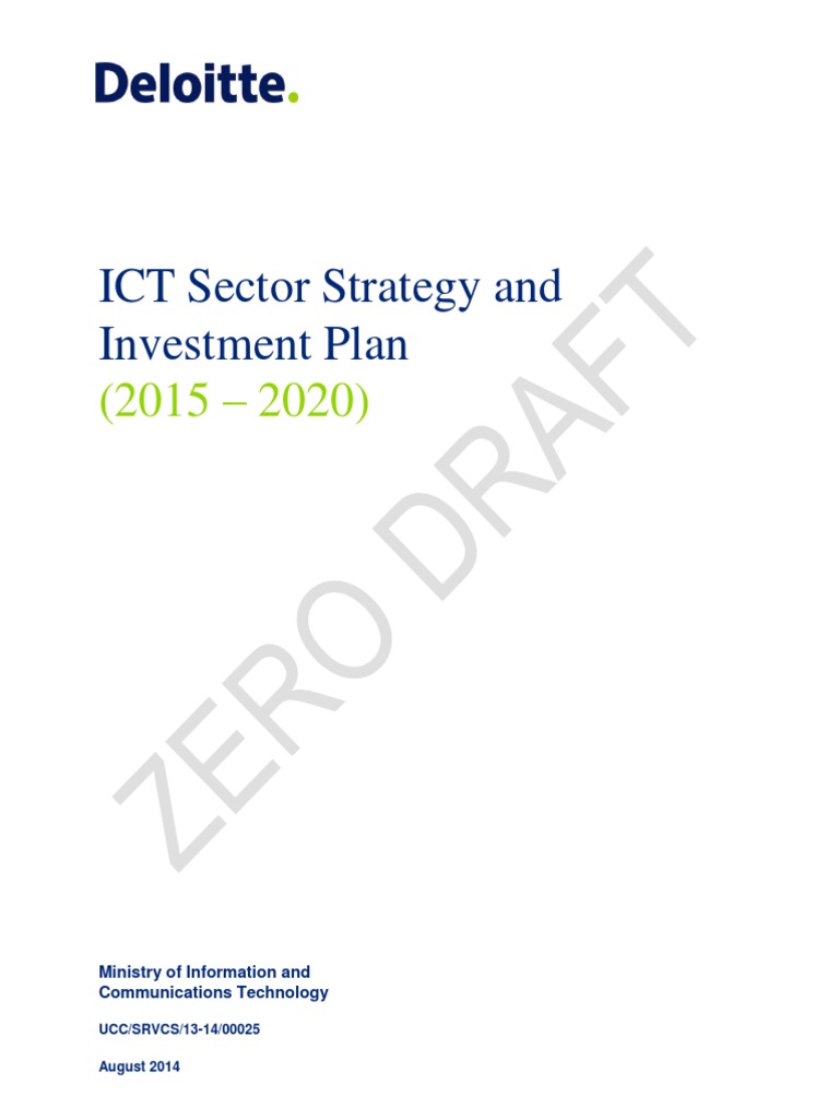 ICT Sector Strategy and Investment Plan | PDF | Information And ...