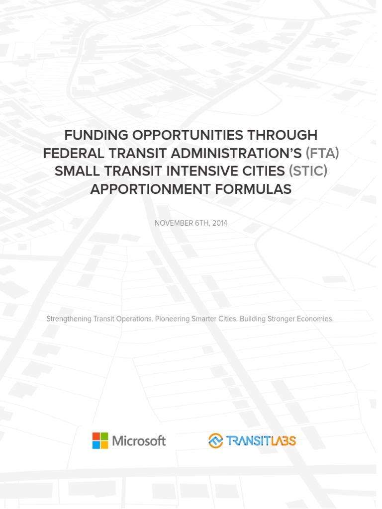 FTA Funding for Small Transit Cities | PDF | Business