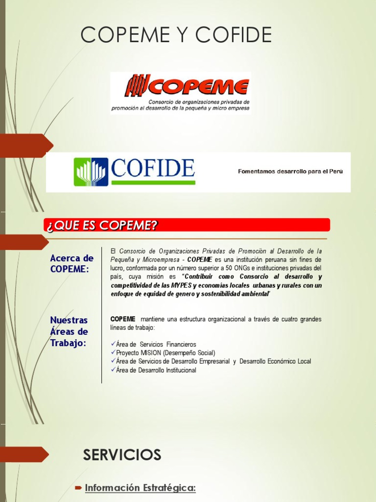Copeme y Cofide | PDF | Bancos | Perú