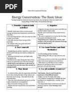 Energy Conservation and Work Simplification Handout | PDF