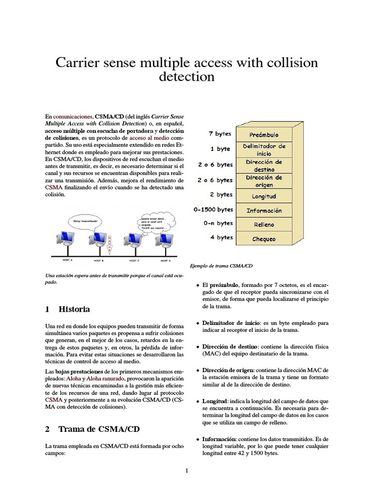 CSMA | PDF | Estándares de internet | Tecnología digital