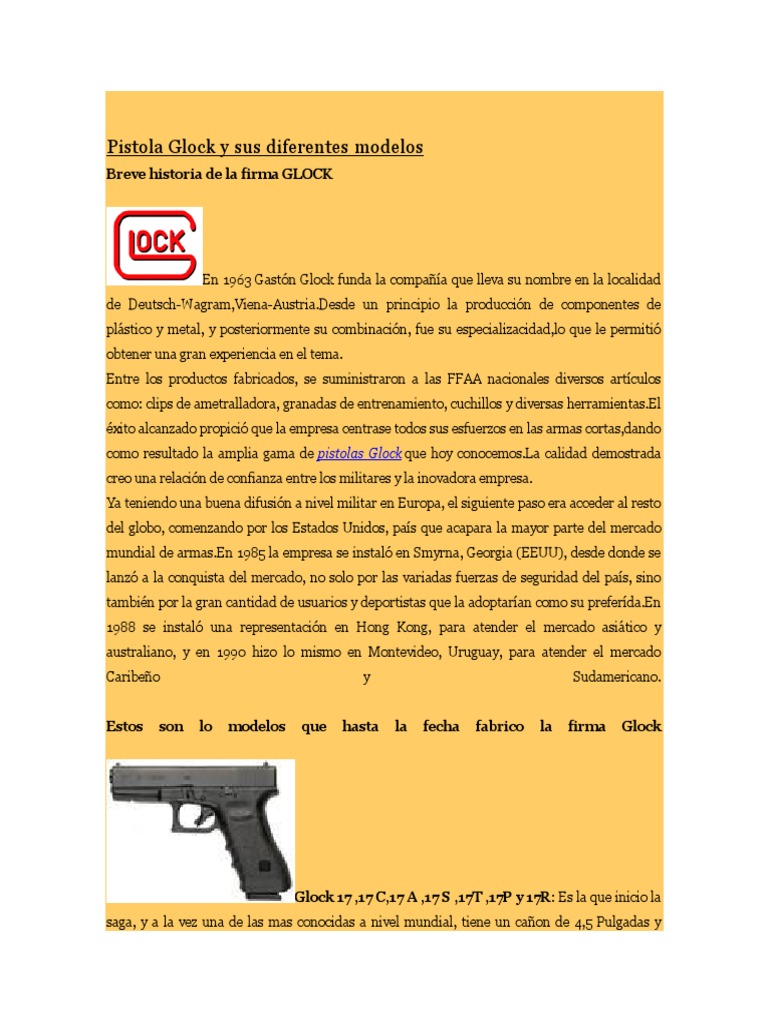 Glock | PDF | Pistola | Armas de fuego
