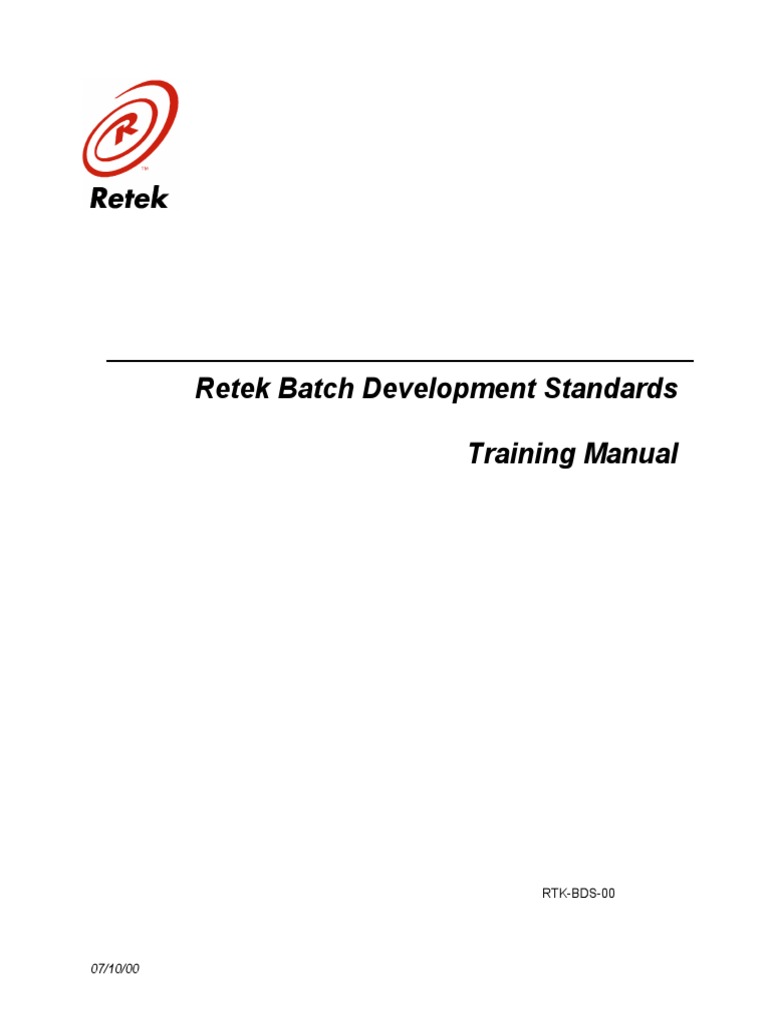 Batch Standards | PDF | Command Line Interface | Directory (Computing)