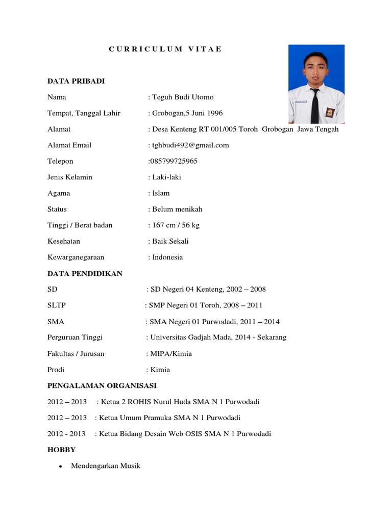 CV Teguh Budi Utomo | PDF