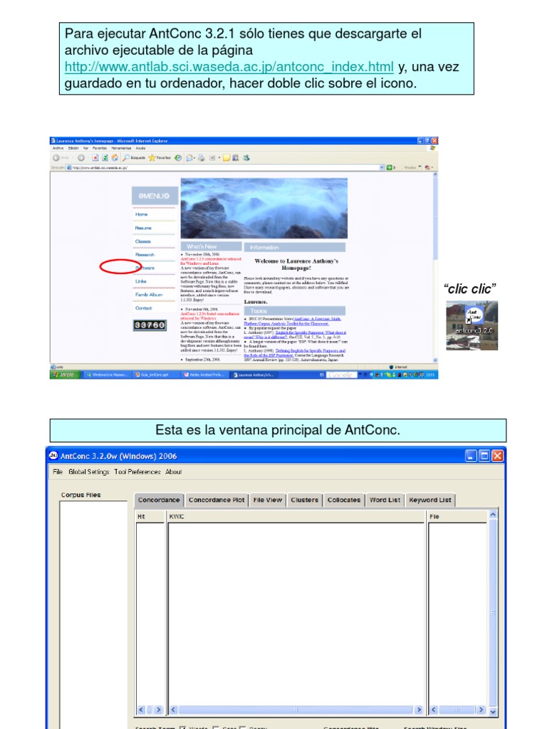 Guia Antconc | PDF | Archivo de computadora | Point and Click