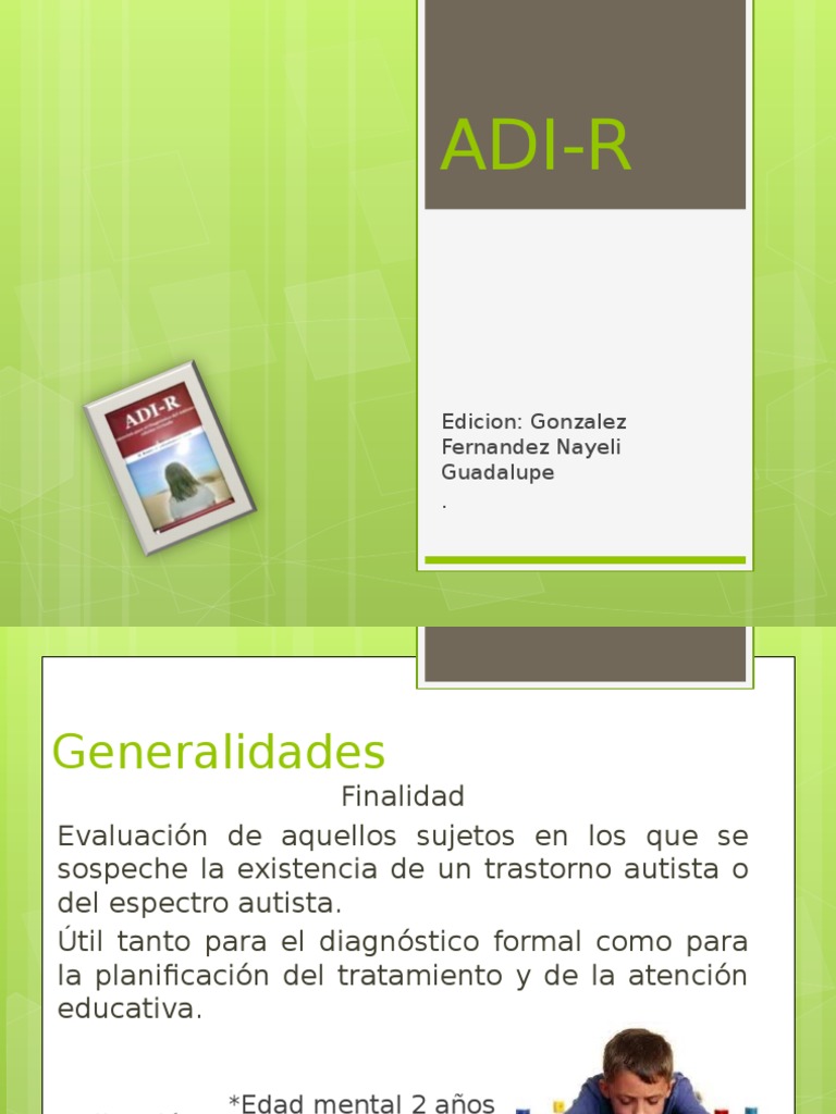 Nuevo Adir VERDE | PDF | Autismo | Algoritmos