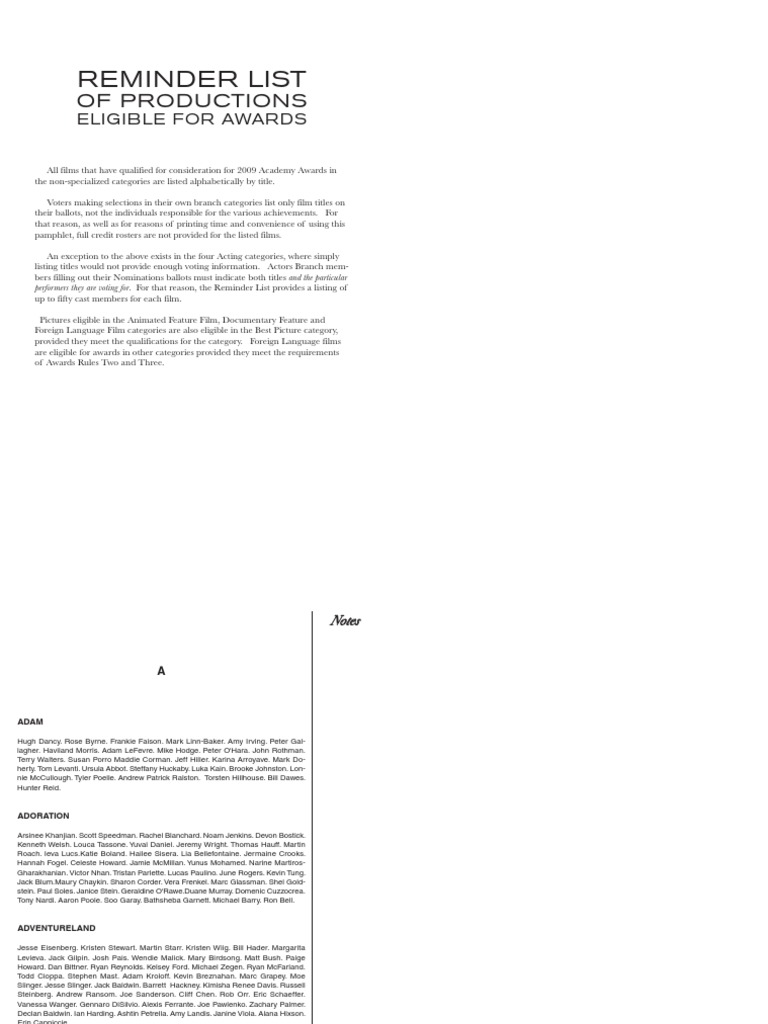 Reminder List 2009 | PDF | Sports & Recreation | Art