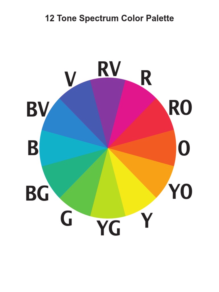 12 Tone Spectrum Color Palette Explained | PDF