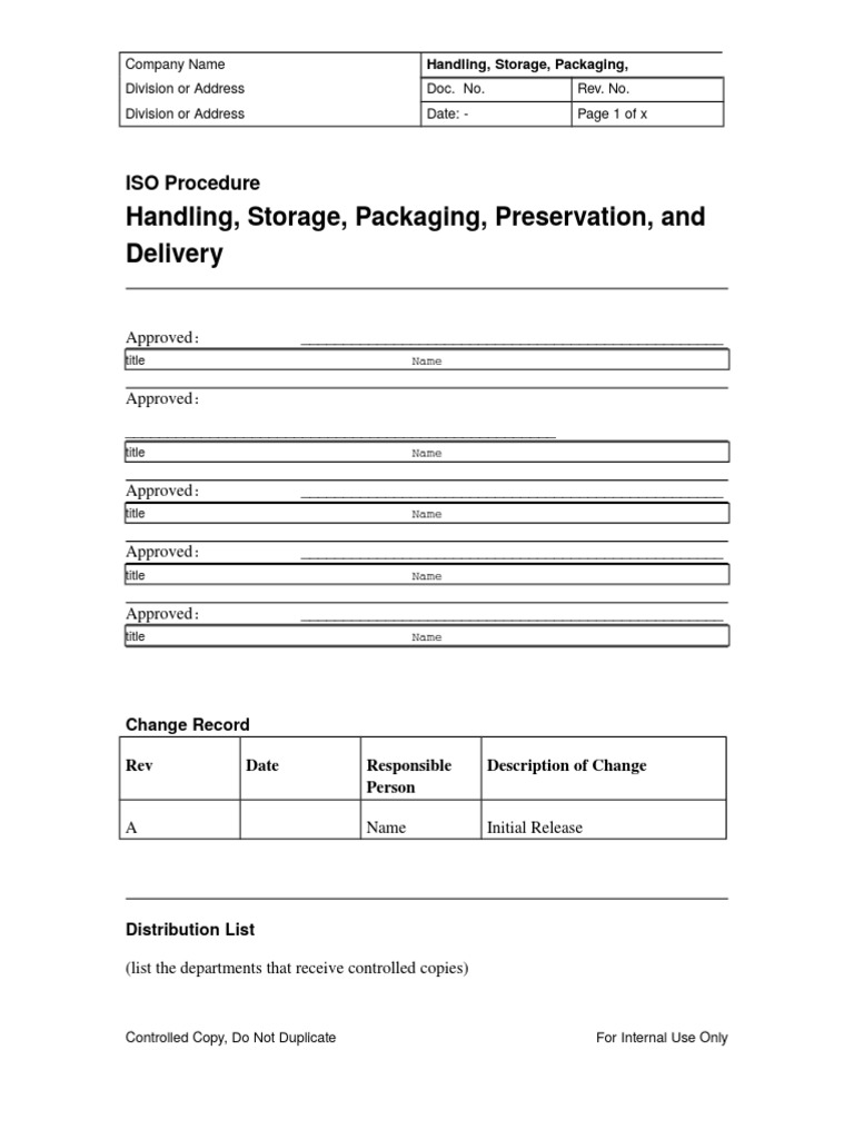 15 | Packaging And Labeling | Warehouse
