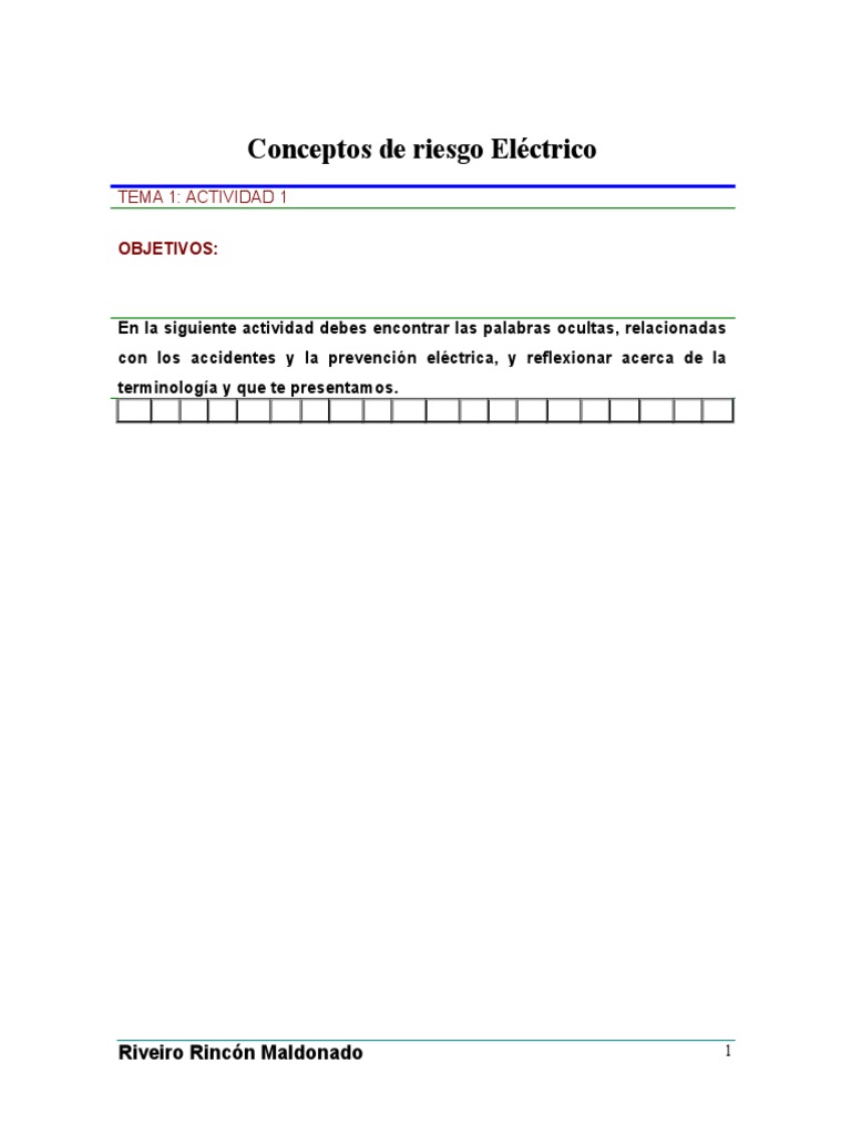 Actividad 1 Sopa de Letras y Definiciones | PDF | Electricidad ...