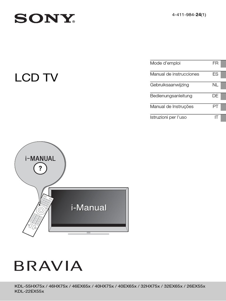 Manual de Instrucciones Sony Bravia | PDF | Télévision par câble | HDMI