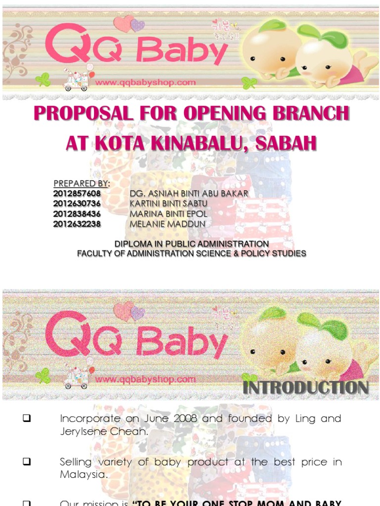 QQ Baby Shop Expansion Proposal | PDF | Diaper | Business