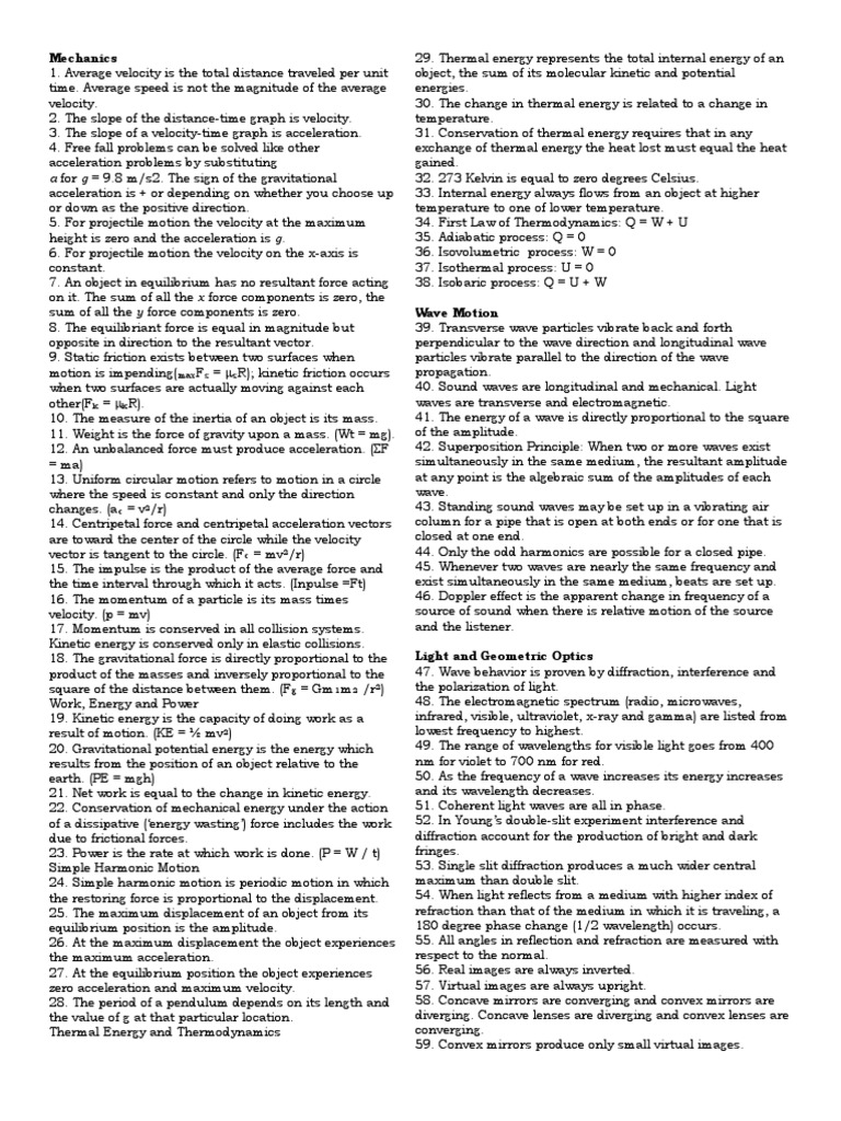 Physics Rules 1 | PDF | Science & Mathematics | Technology & Engineering