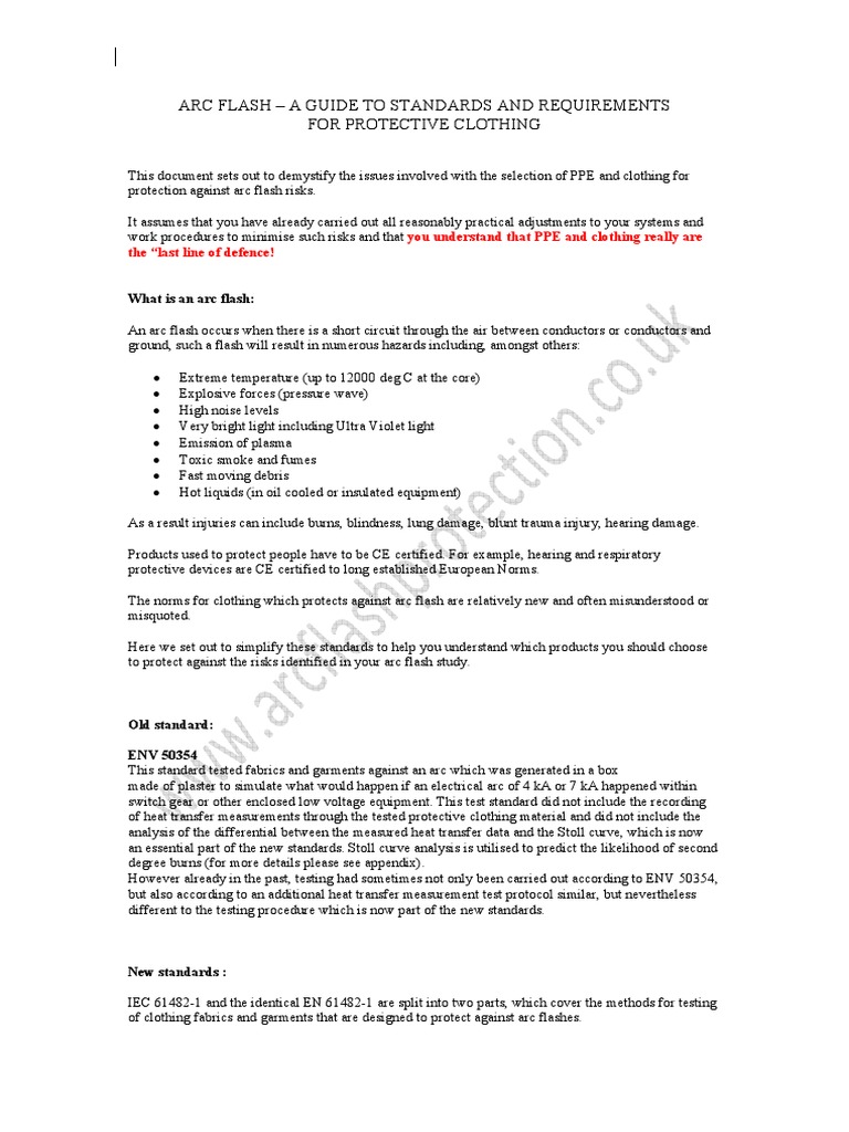Arc Flash Guide v2 | PDF | Electric Arc | Clothing