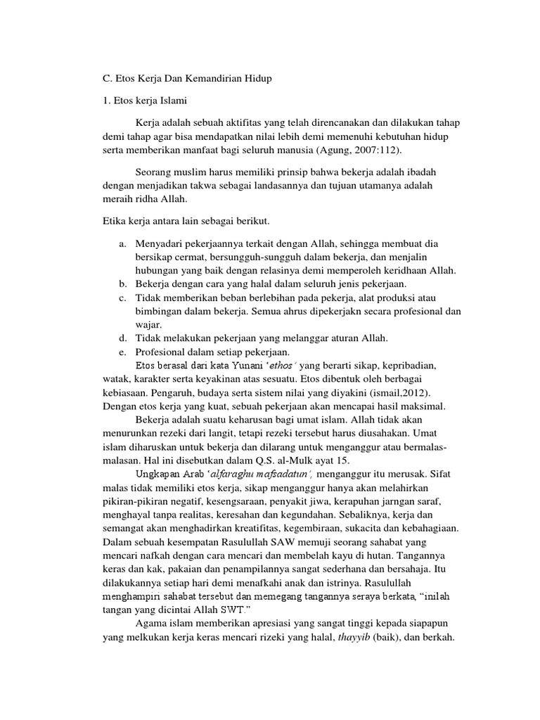 Etos Kerja | PDF