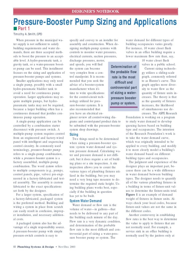 Pressure Boosting Pumps | PDF | Pump | Valve