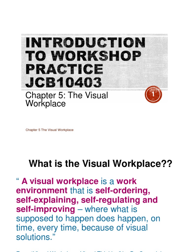 Chapter 05 The Visual Workplace PDF | PDF | Business