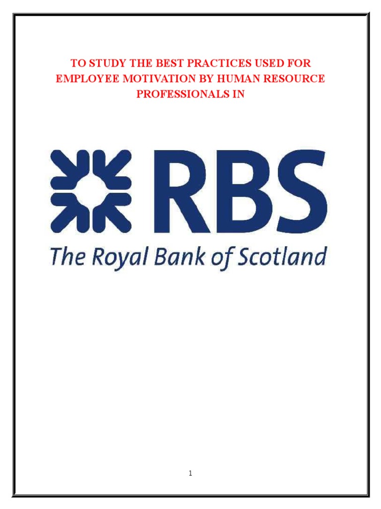 HR - Banking - EMPLOYEE MOTIVATION With Special Reference To The Royal ...