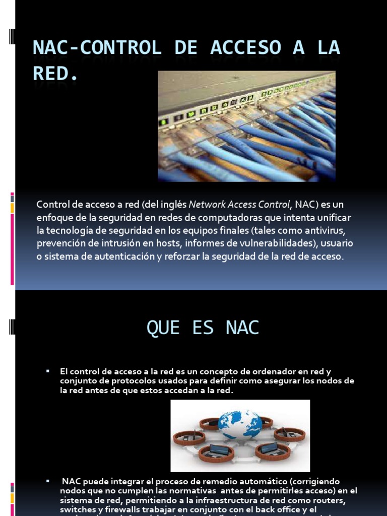 Control de Acceso A La Red (NAC) | PDF | Red de computadoras | Redes