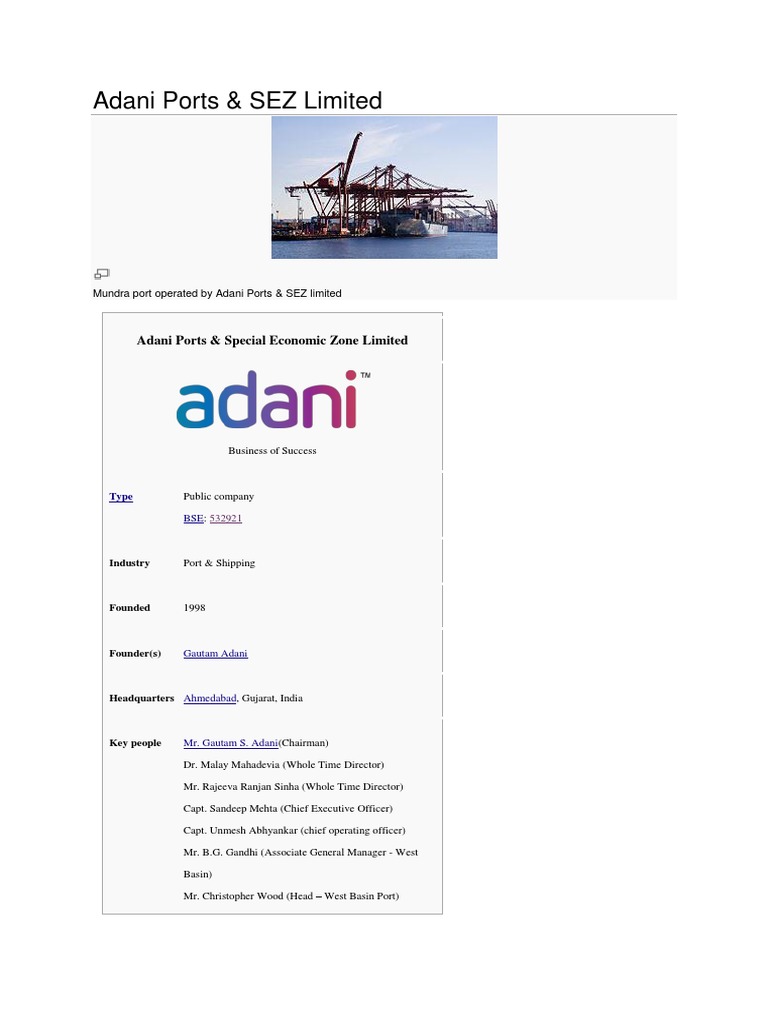 Adani Ports | Transport | Industries