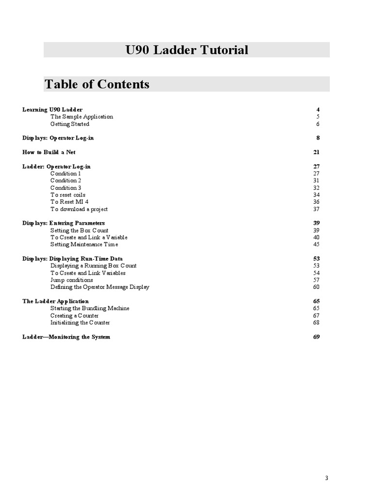 U90 Ladder Tutorial PDF | Download Free PDF | Dialog Box | Variable (Computer Science)