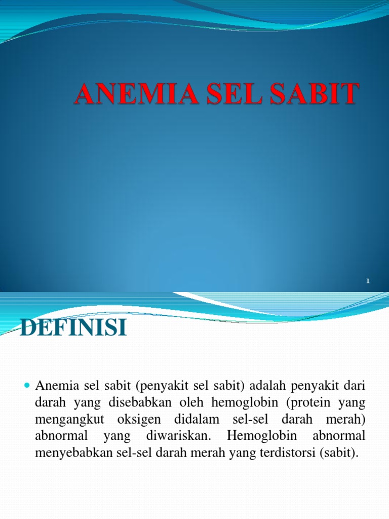 Anemia Sel Sabit | PDF | Pengembangan Diri | Kesehatan Holistik