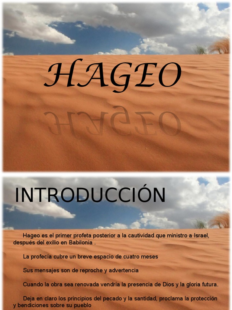 Hageo | PDF | Templo en jerusalén | Biblia