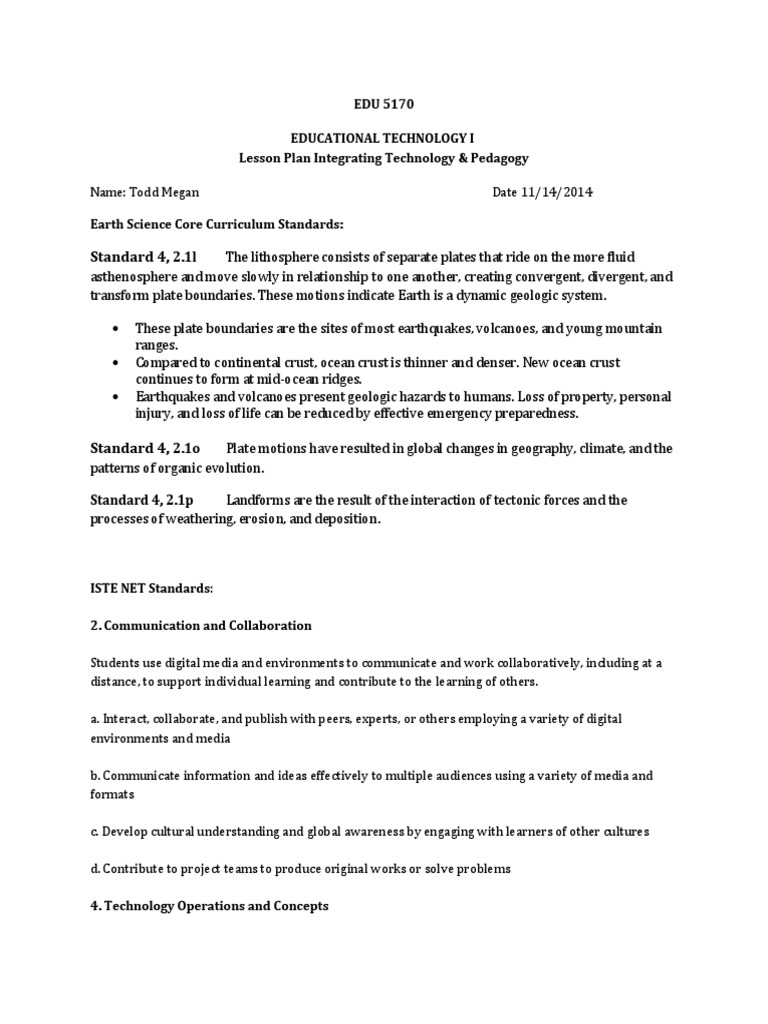 Earthquake Preparedness Lesson Plan | PDF | Plate Tectonics | Test ...