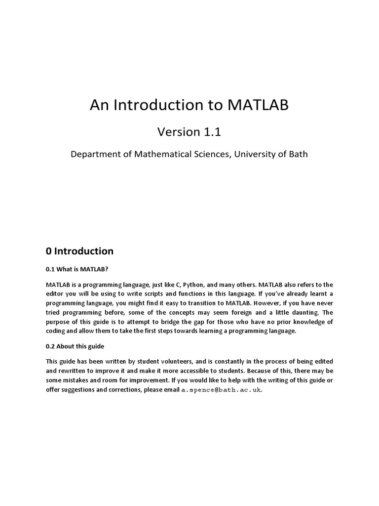 MATLAB Guide Complete | PDF | Matrix (Mathematics) | Parameter ...