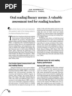 2017 Oral Reading Fluency Norms | PDF | Learning | Cognition
