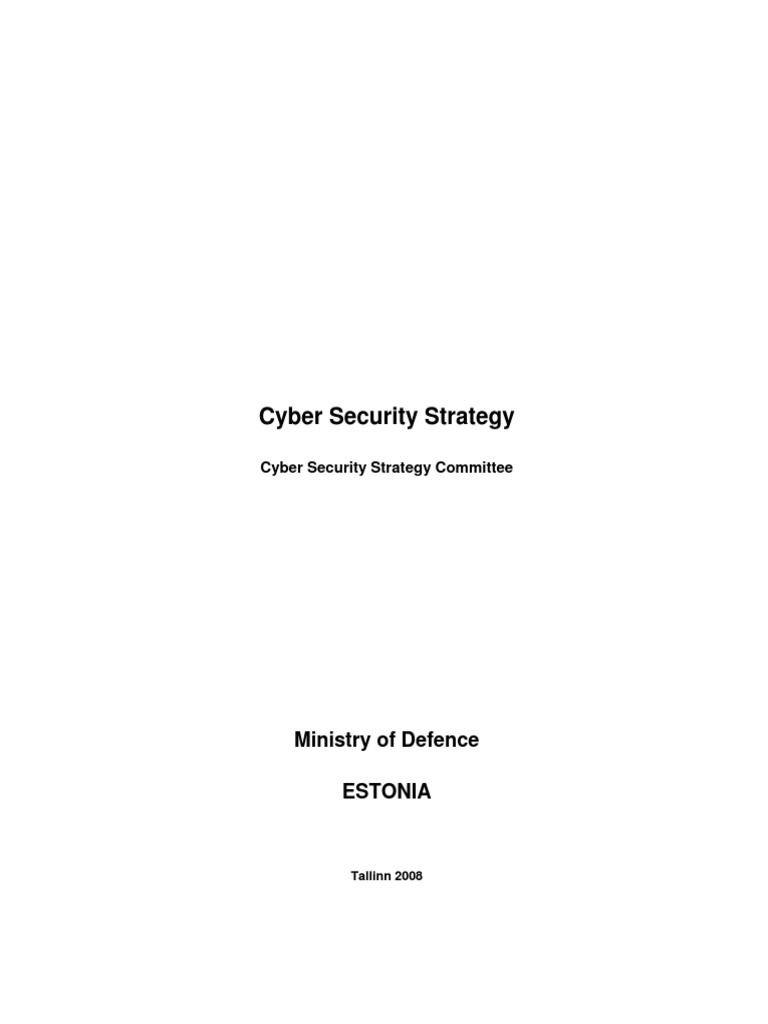 Estonia Cyber Security Strategy | PDF | Computer Security | Security