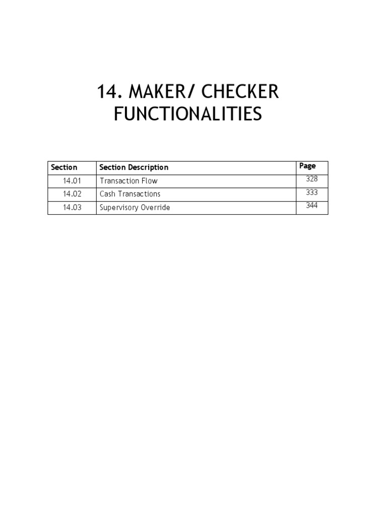01.14 Maker Checker Functionalities | Overdraft | Computing