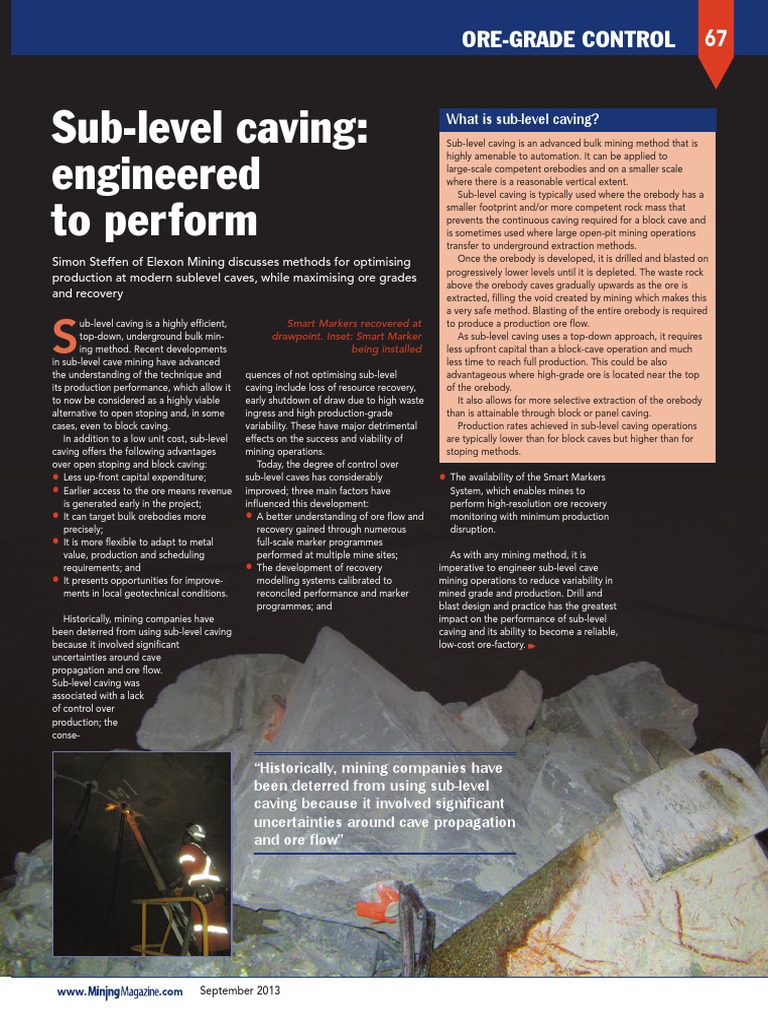 Sub-Level Caving: Optimizing Ore Recovery | PDF | Mining | Science