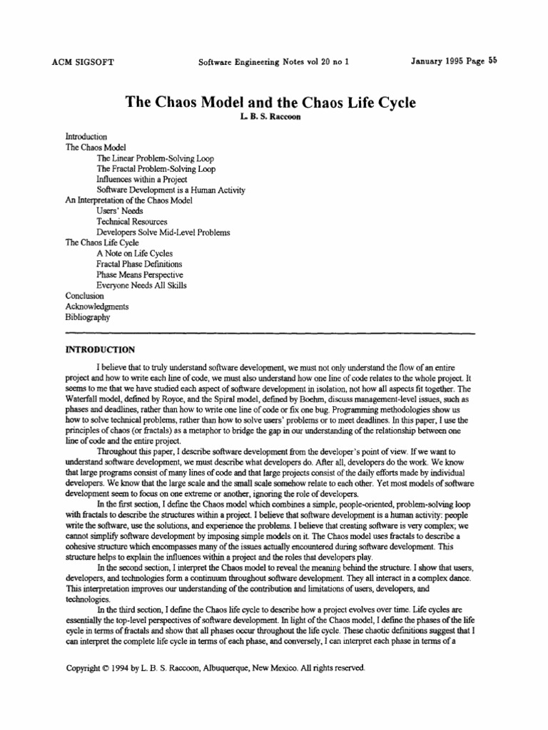 The Chaos Model and The Chaos Cycle | PDF | Software Development ...