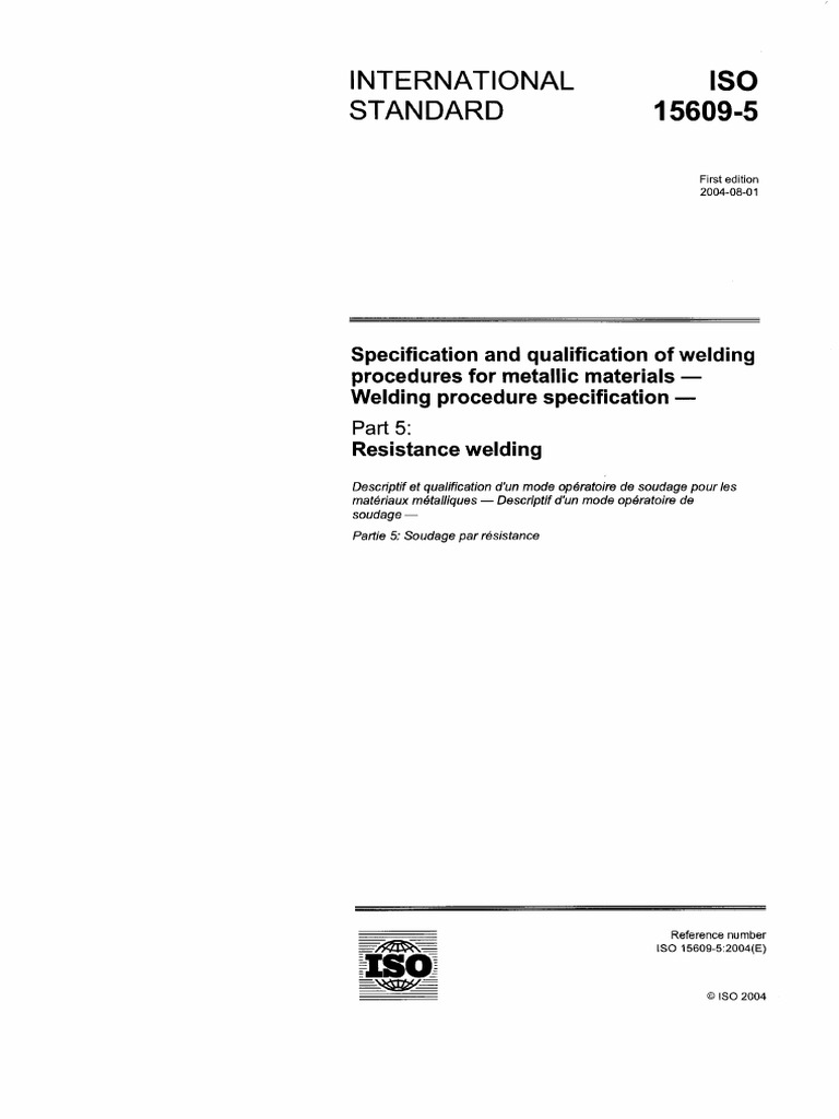 Iso 15609-5 | PDF
