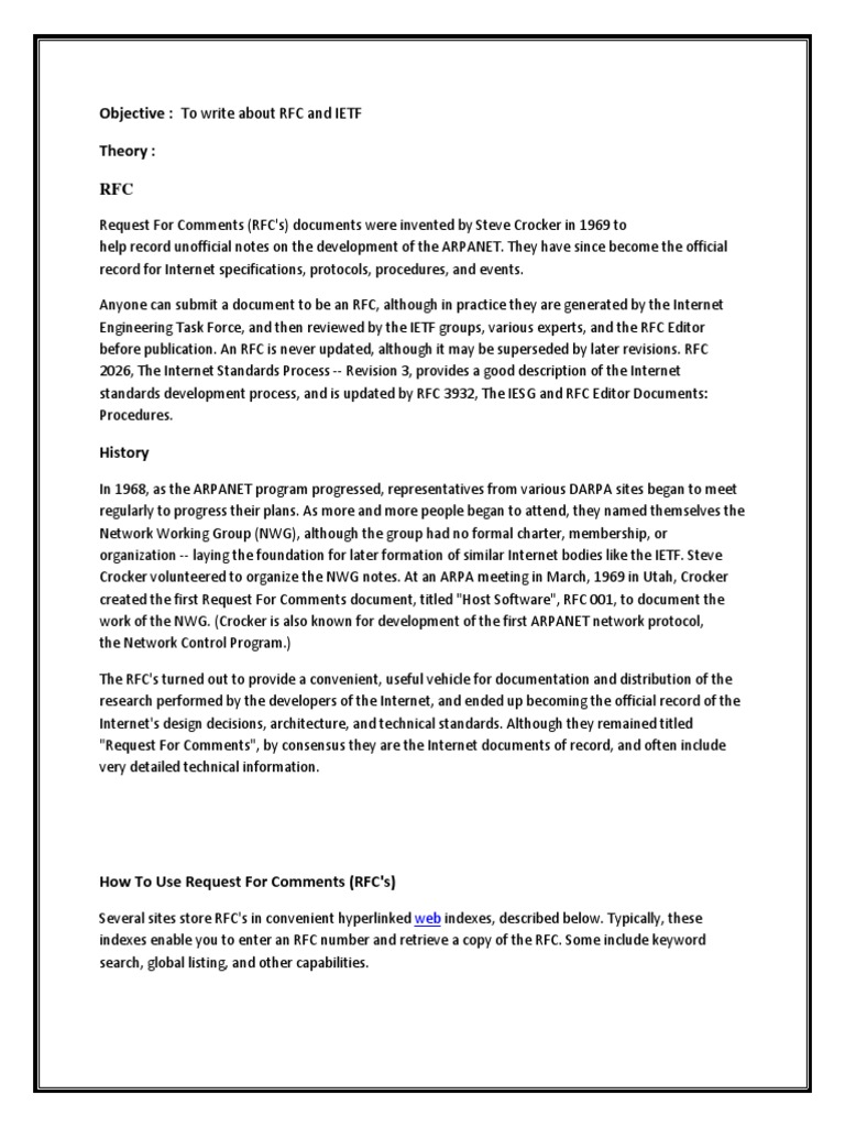 RFC and Ietf | PDF | Digital Technology | Network Architecture