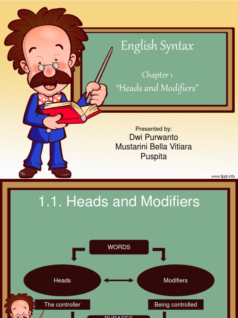 Syntax-Heads and Modifiers | PDF | Phrase | Verb