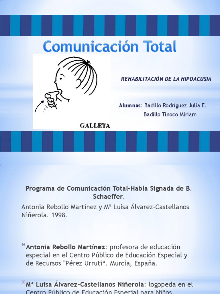 Comunicación Total de Benson Schaeffer | PDF | Adultos | Aprendizaje