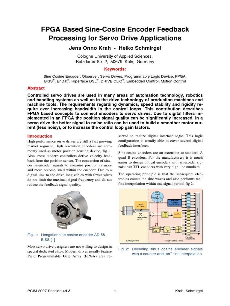 SInCOS Encoder | PDF | Analog To Digital Converter | Sampling (Signal Processing)