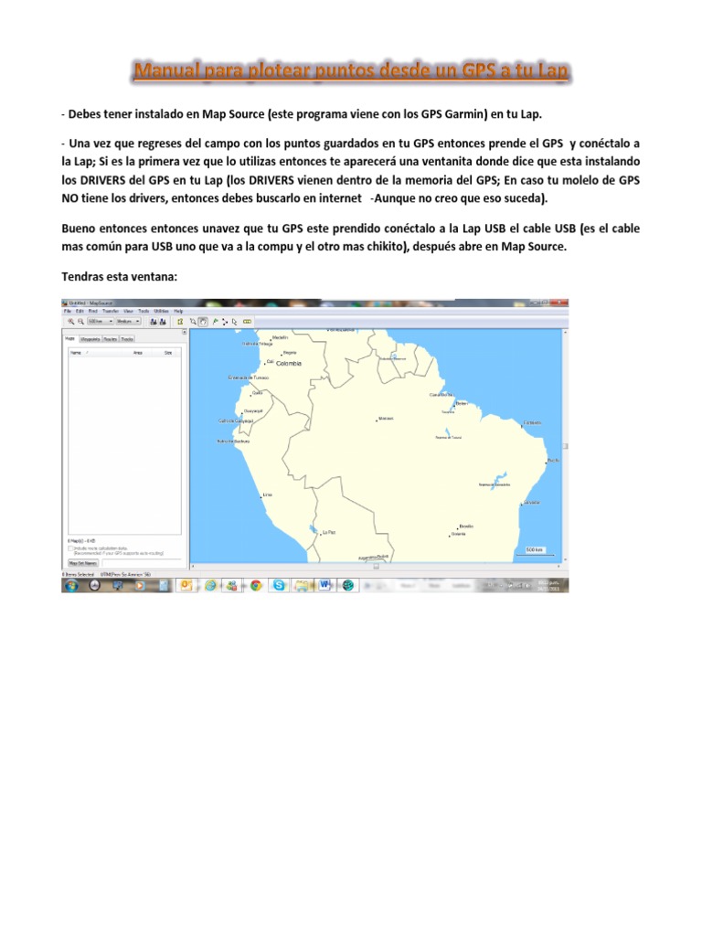 Manual para Plotear Puntos Desde Un GPS A Tu Lap | PDF | Informática | Informática y tecnología ...