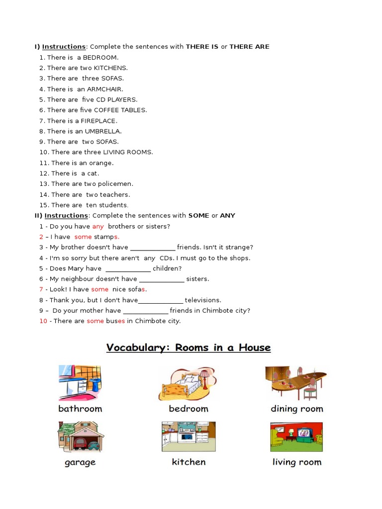 There Is There Are Exercises | PDF | Apartment
