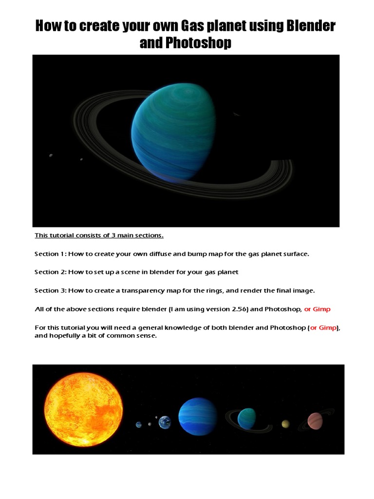 Gas Planet Tutorial | PDF | Texture Mapping | Adobe Photoshop