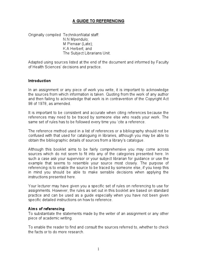 Referencing Guide - Harvard Method | PDF | Citation | Ellipsis