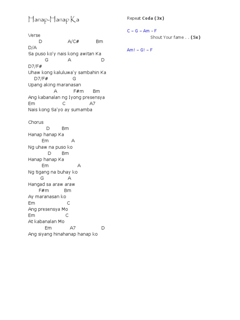 Hanap-Hanap Ka | PDF